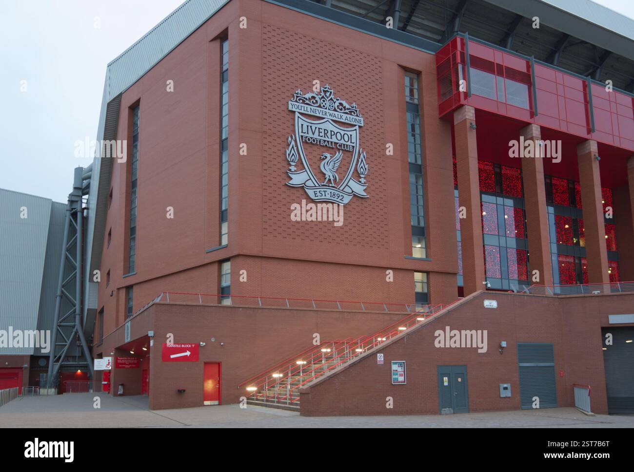 Exterior main stand anfield hi-res stock photography and images - Alamy