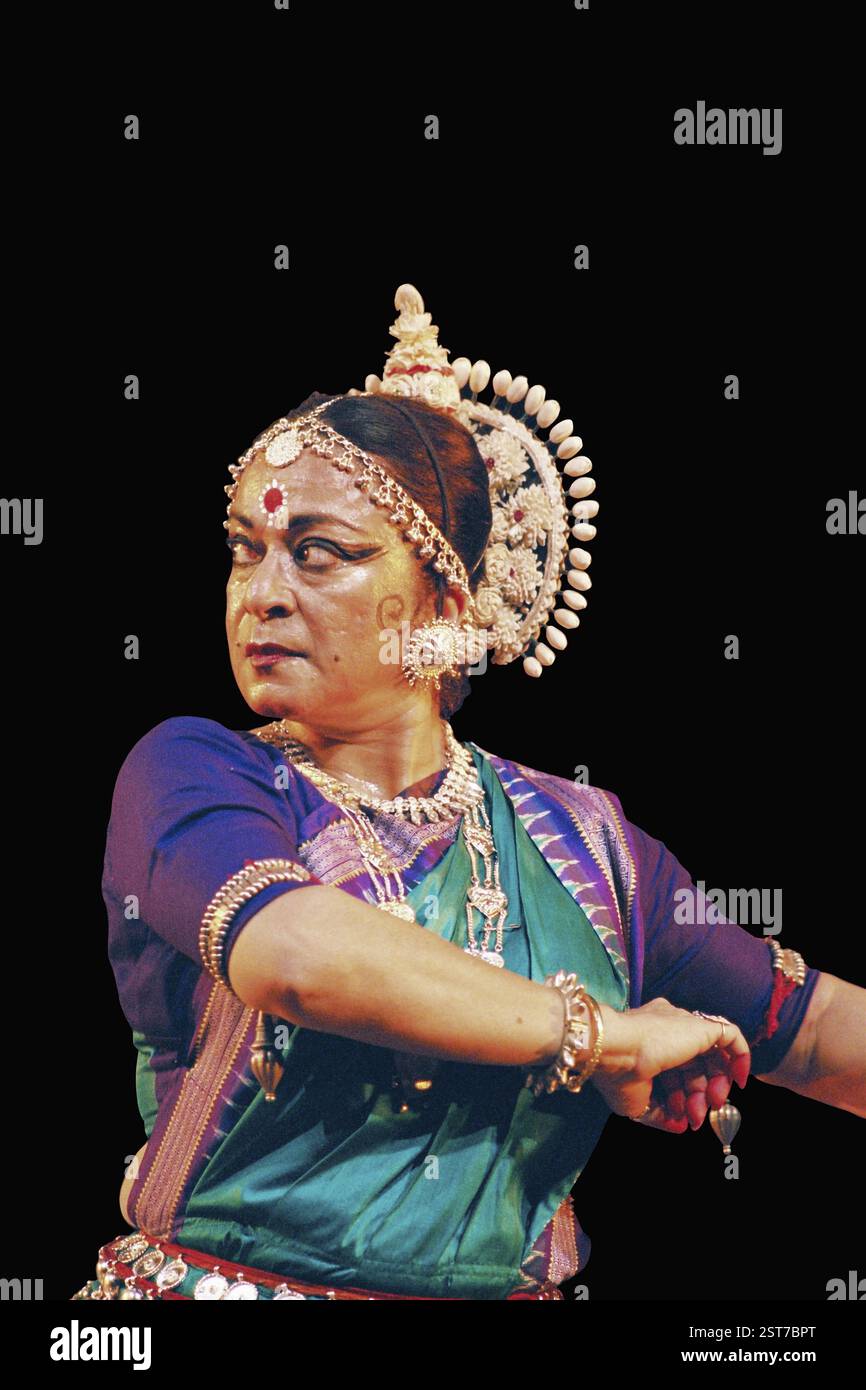 Indian Classical Dancer Kiran Segal performing a solo Odissi Dance, India - MODEL RELEASE NOT ...