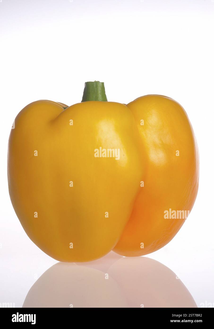 One Yellow chilly hot spicy Vegetable Capsicum Stock Photo - Alamy