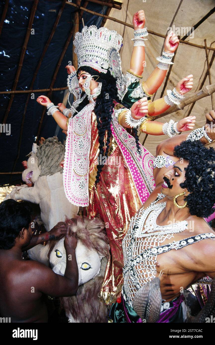 The Final Touch of Durga pooja puja Procession Homage To The Mother ...