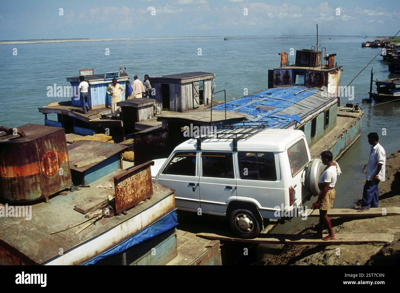 Waterways Ferries, Sadia Ghat, Brahmaputra river, Assam, India, Asia ...