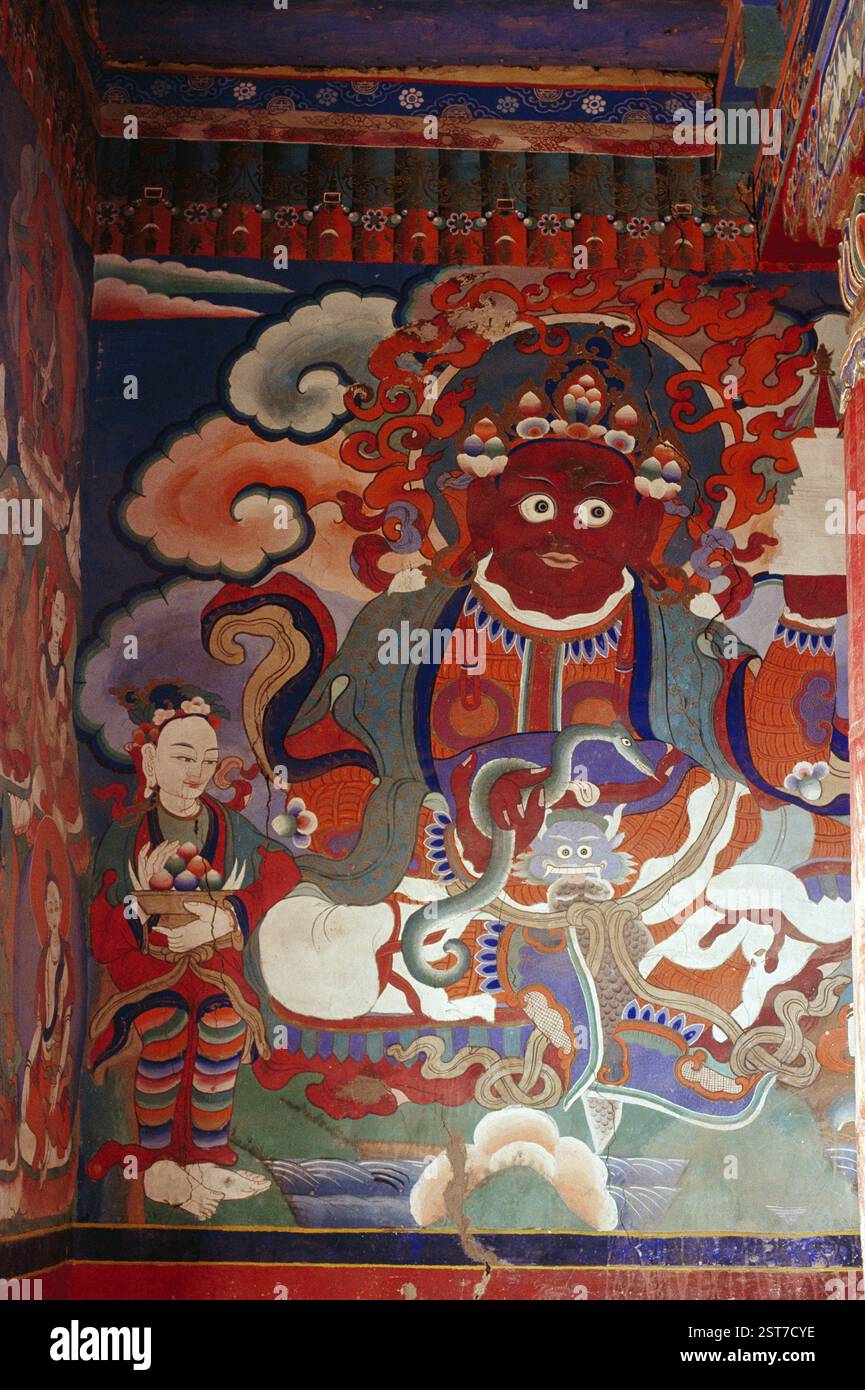 Wall painting at hemis gompa the most famous and rich gompa built in ...