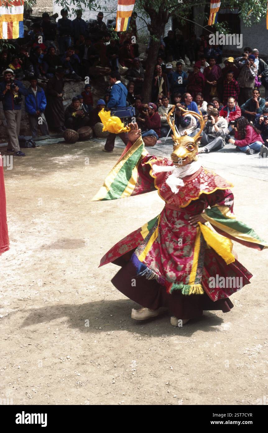 Mask dance by the lama at the ladakh, leh, Jammu and Kashmir, india ...