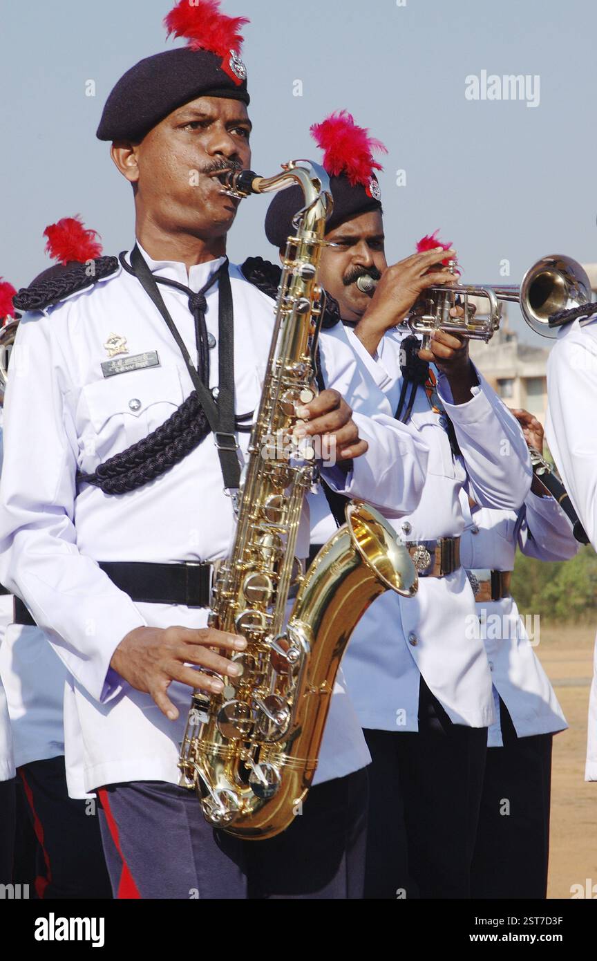 Police Band on 26th January Republic day parade at Kudal, Sindhudurga ...