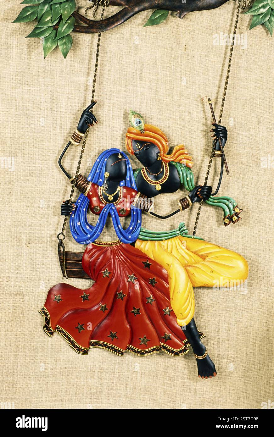 Radha krishna on swing hi-res stock photography and images - Alamy