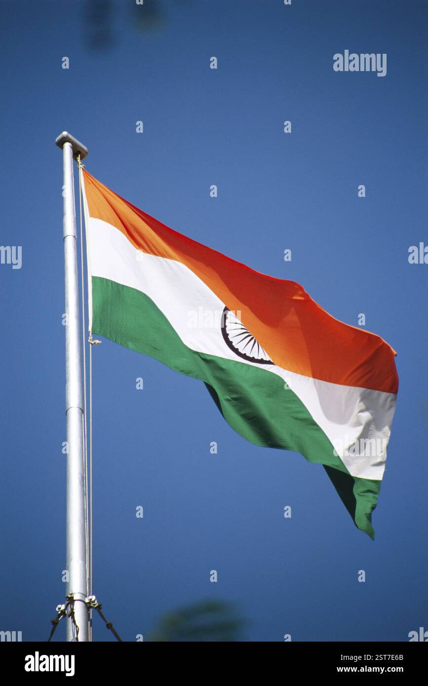 Indian flags flying Stock Photo - Alamy