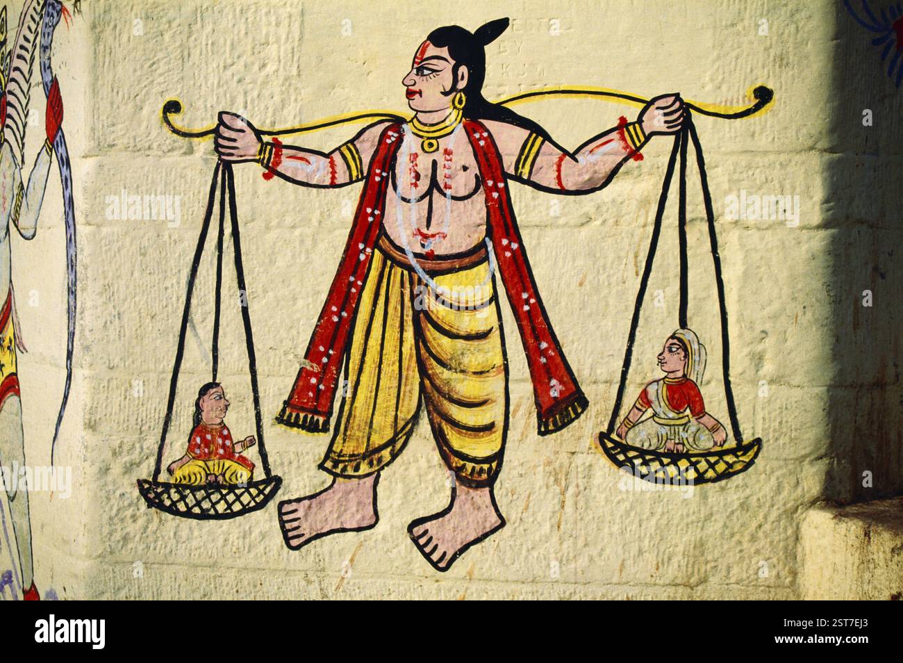 Satyavan carrying mythology painting Stock Photo - Alamy