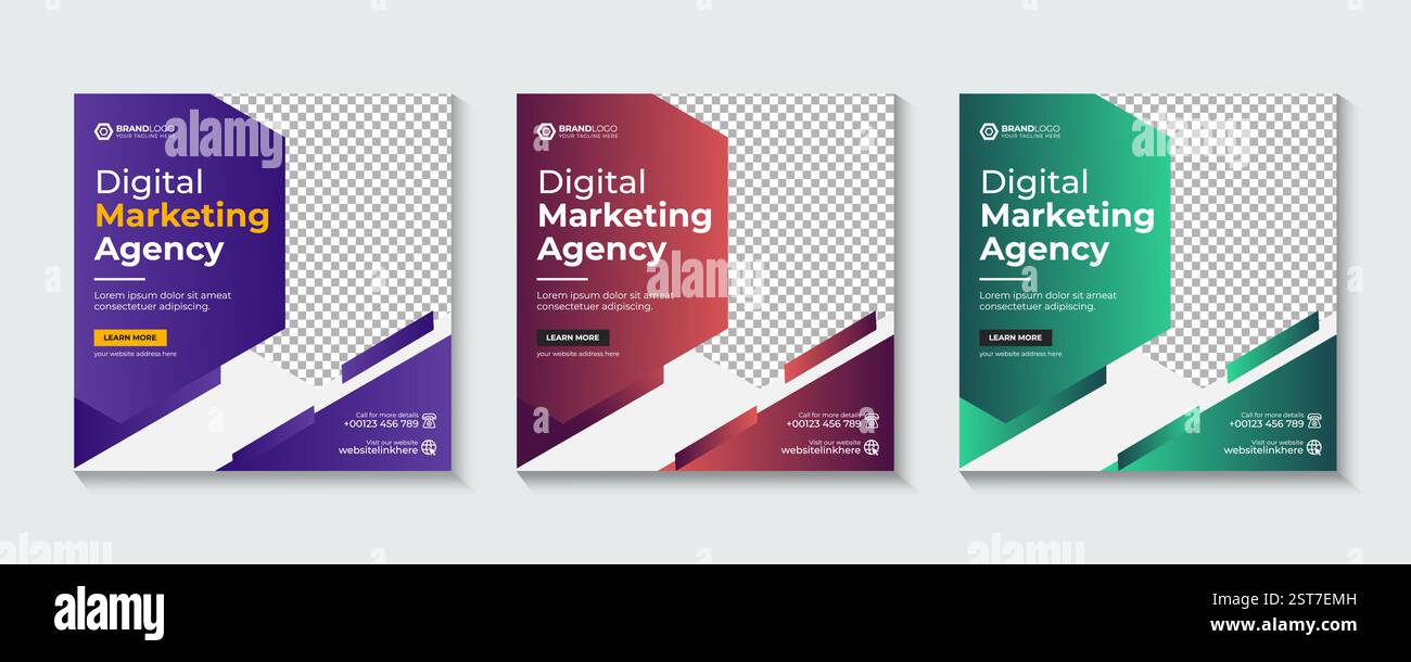 Corporate business marketing agency promotion, social media post, or ...