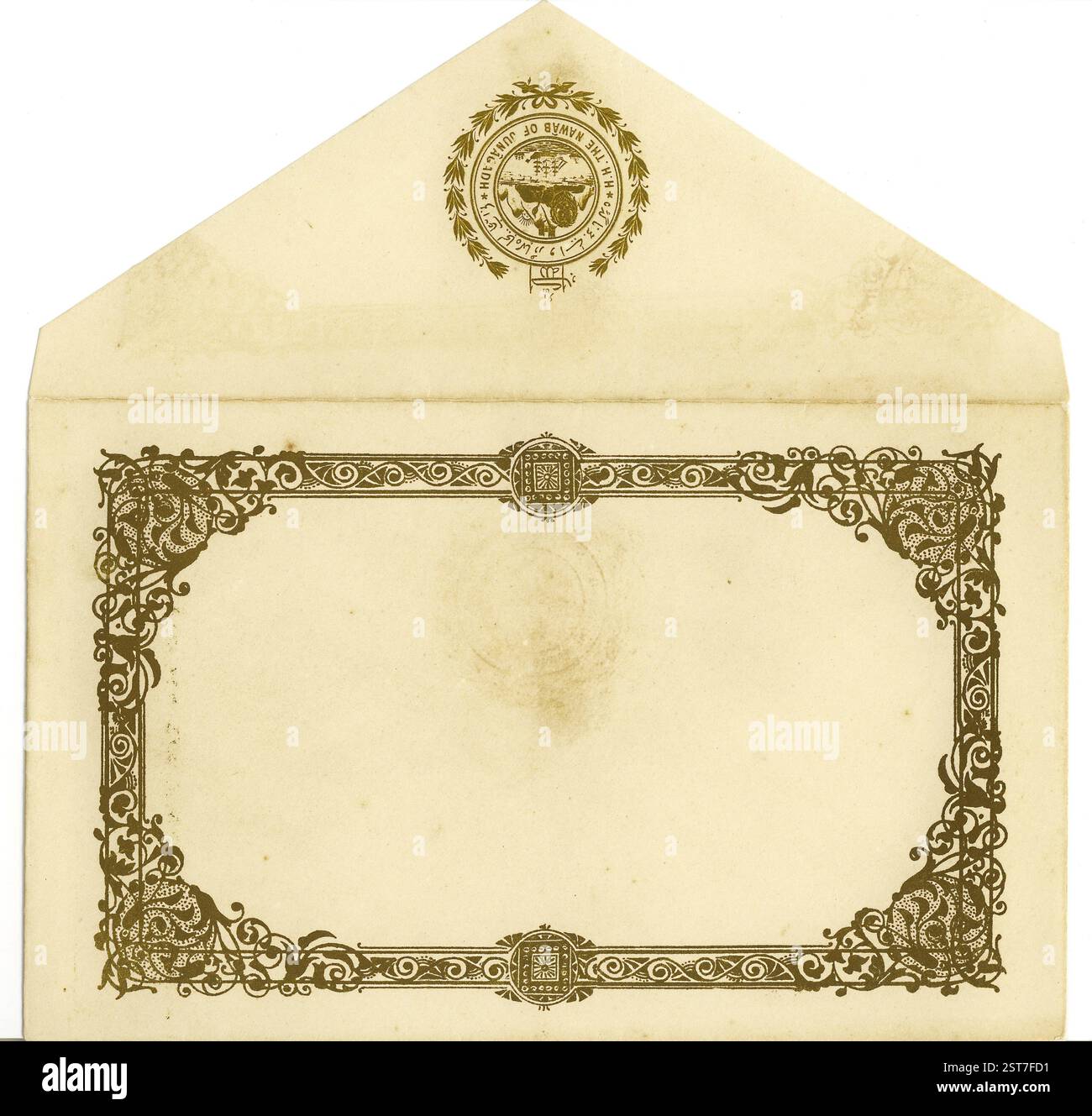 Royal Envelope Early 20th century, Junagadh, Saurashtra, Gujarat, India ...