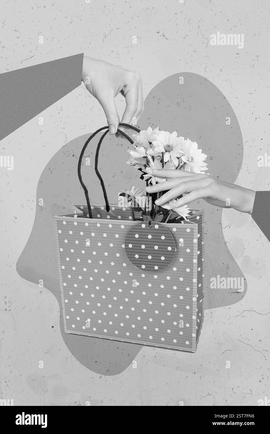 Yellow bag gift present Black and White Stock Photos & Images - Alamy