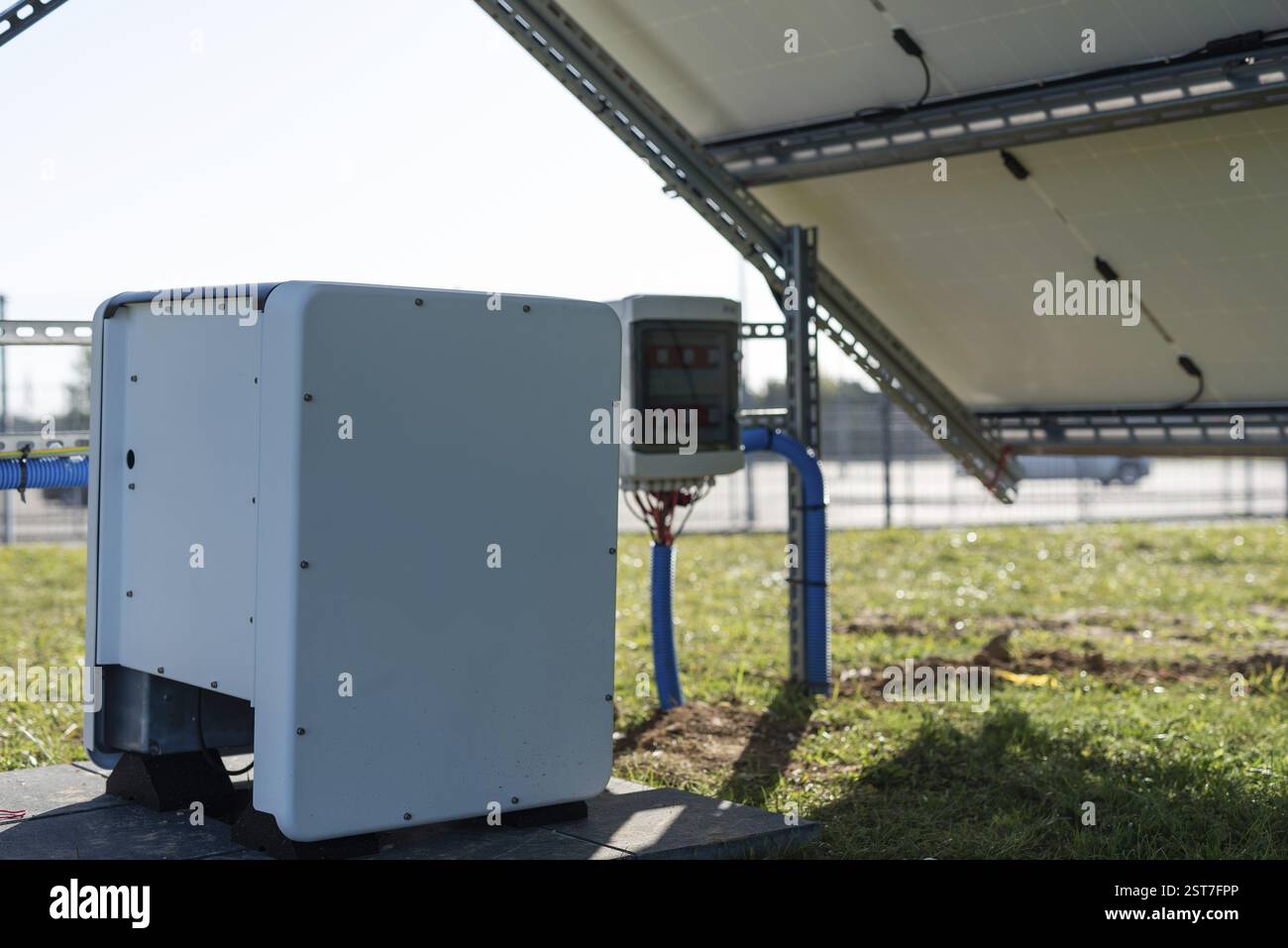 Inverter of the ground-based photovoltaic installation Stock Photo - Alamy