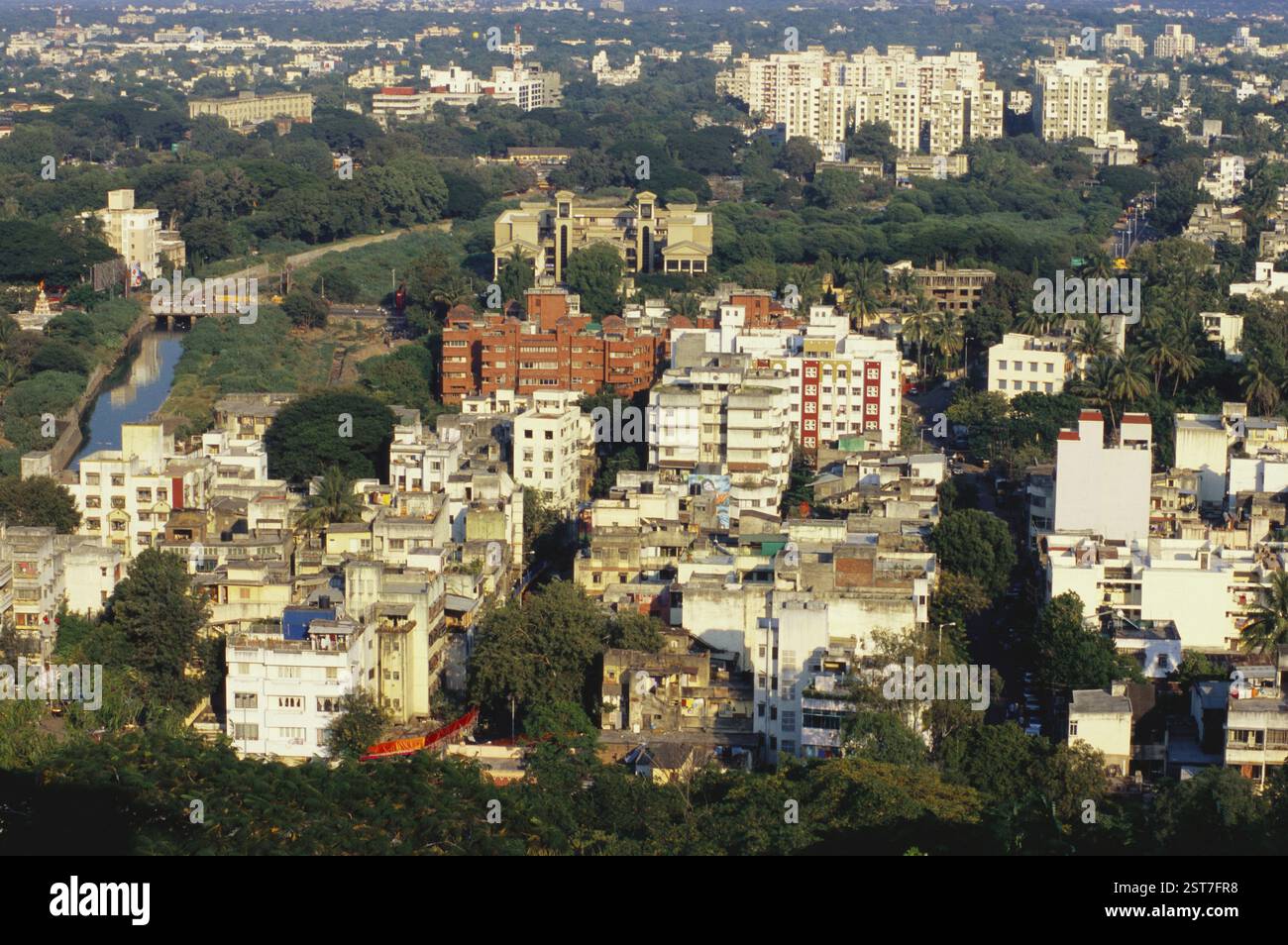 Aerial view of Pune city, Maharashtra, India, Asia Stock Photo - Alamy