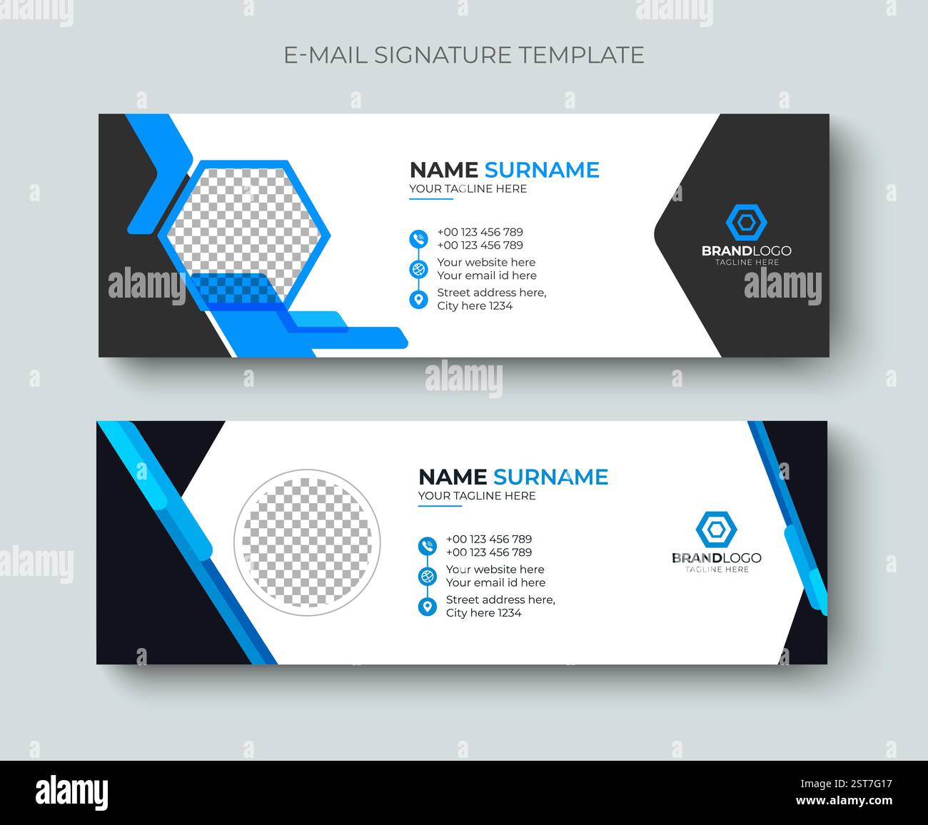 Minimal clean and simple business email signature or email footer ...