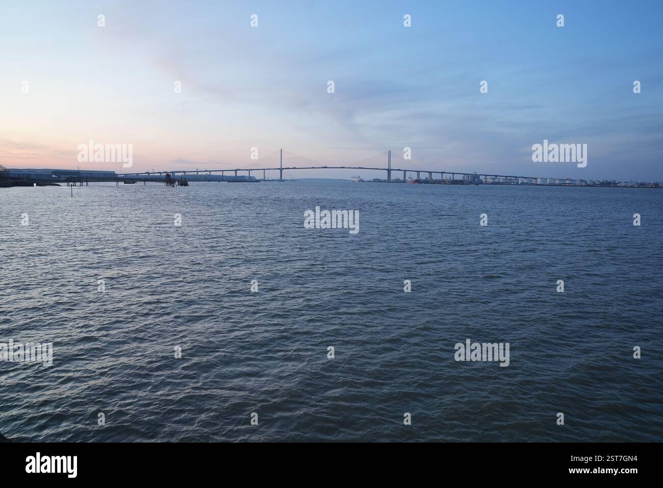 General view of the Queen Elizabeth II bridge at the Dartford Crossing ...