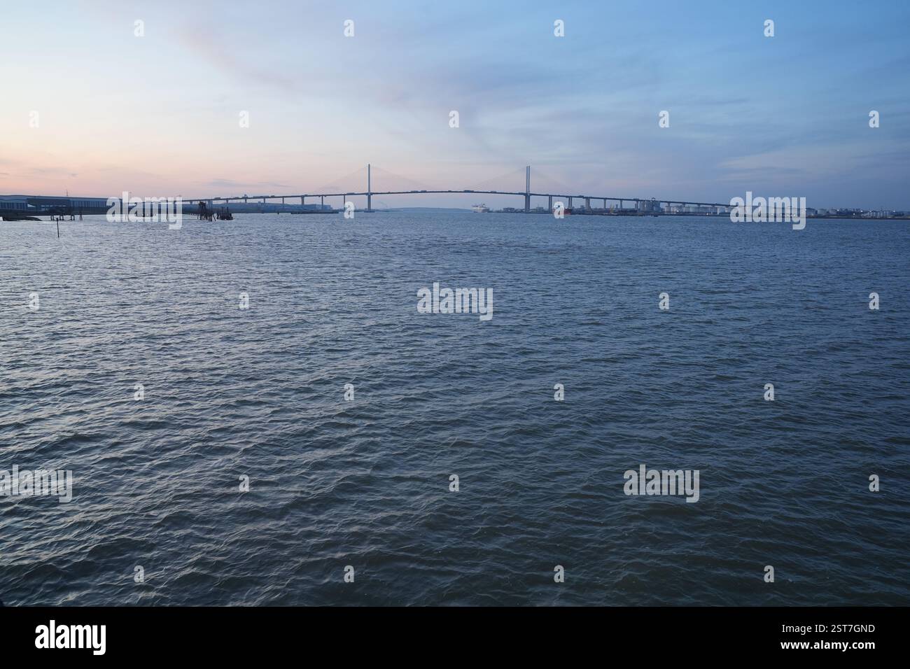 General view of the Queen Elizabeth II bridge at the Dartford Crossing ...
