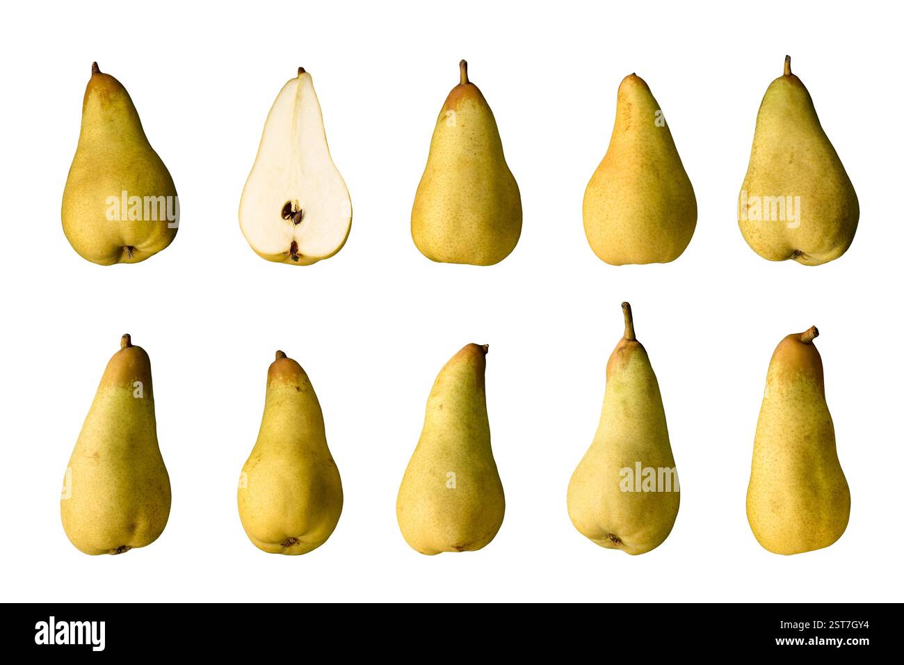 Group of pears isolated cutout Stock Photo - Alamy