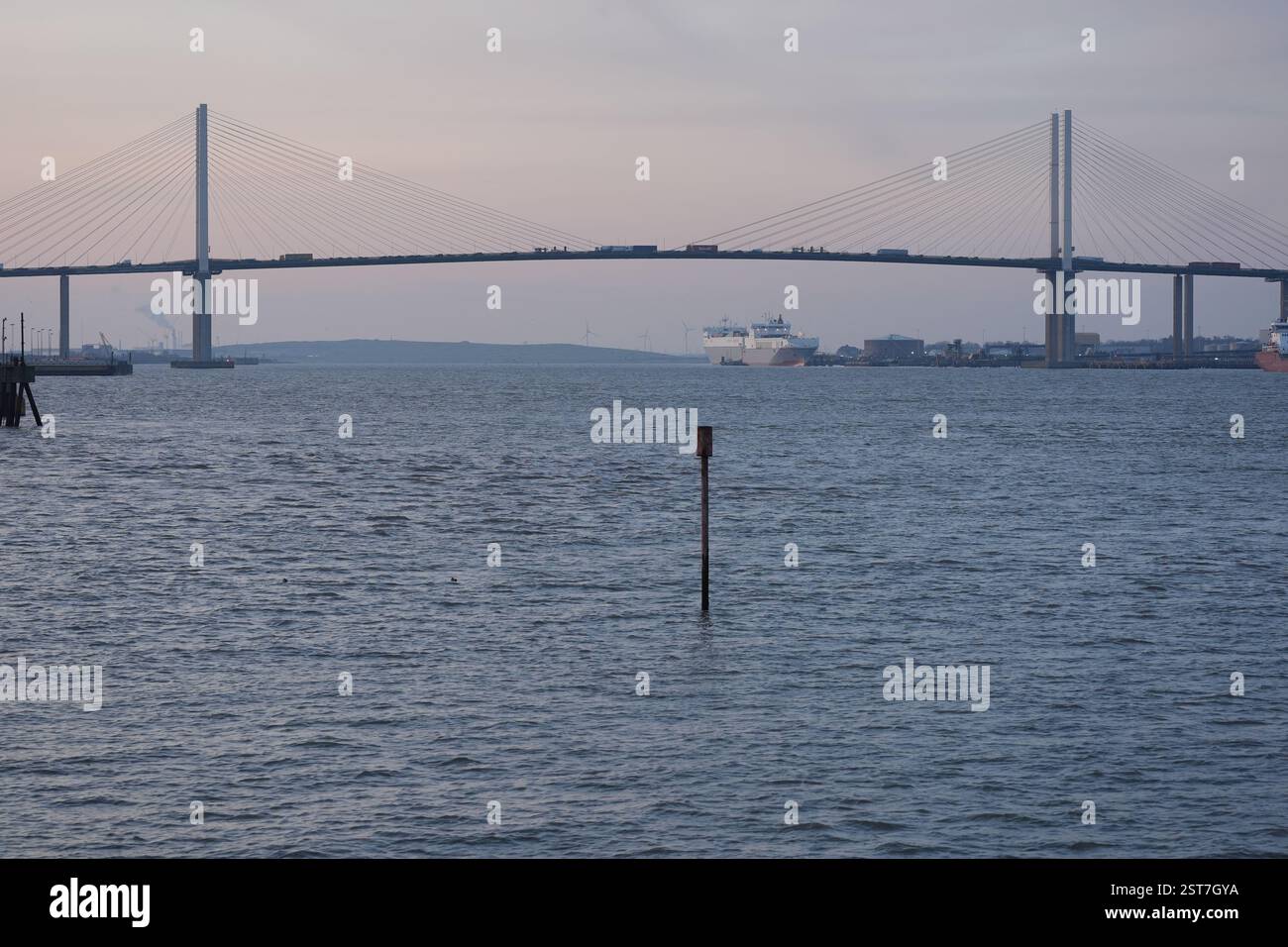 General view of the Queen Elizabeth II bridge at the Dartford Crossing ...