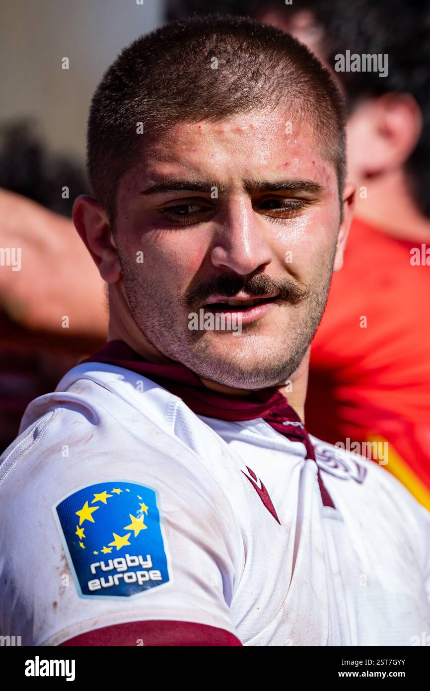 Madrid, Madrid, Spain. 16th Feb, 2025. Luka Ivanishvili of Georgia seen ...