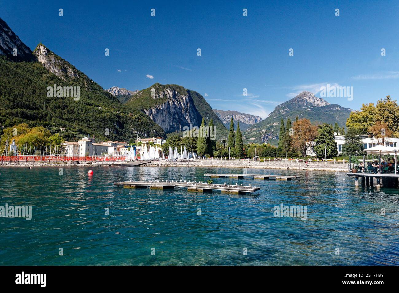 Blue house in riva del garda hi-res stock photography and images - Alamy