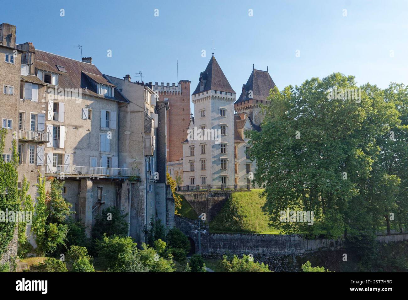 View on the historical centre of Pau, france Stock Photo - Alamy