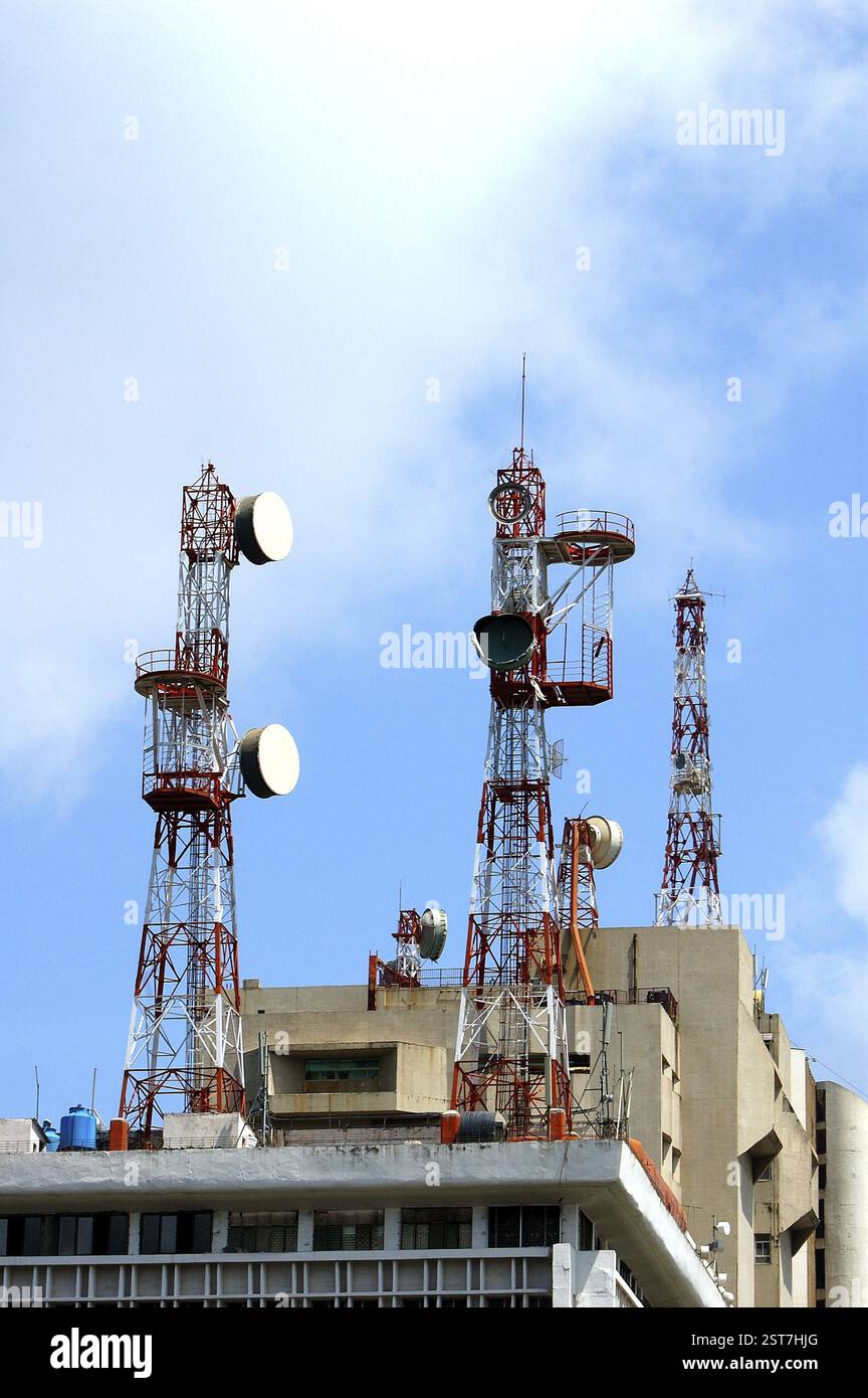 Communication towers on Central Telegraph Office in Mumbai bombay ...
