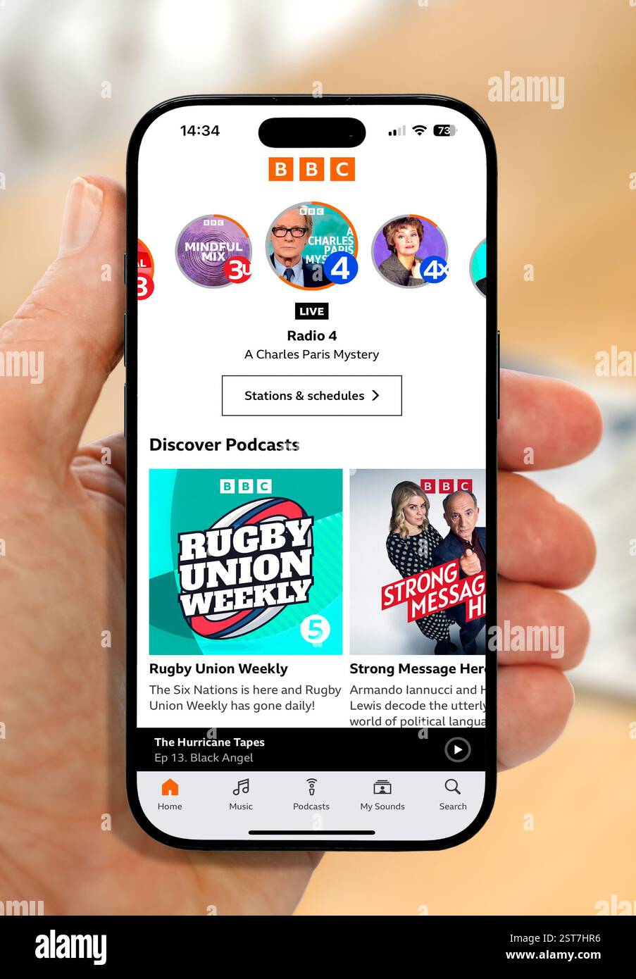 BBC Sounds app on an iPhone 16 Plus Stock Photo - Alamy