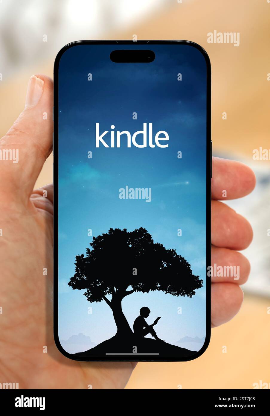 The Kindle app on an iPhone 16 Plus Stock Photo - Alamy