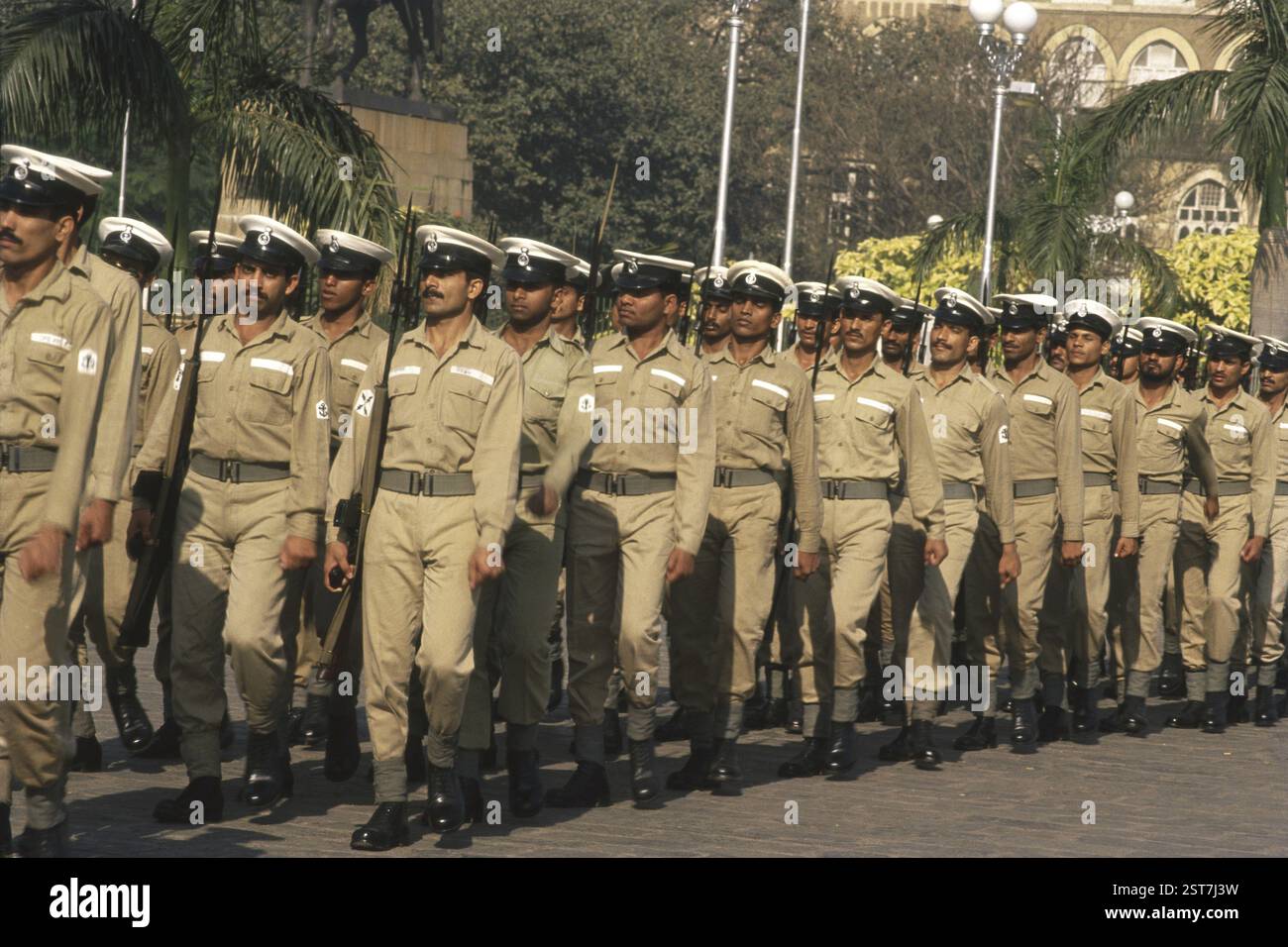 Navy parade, cadets of indian navy in command, india Stock Photo - Alamy