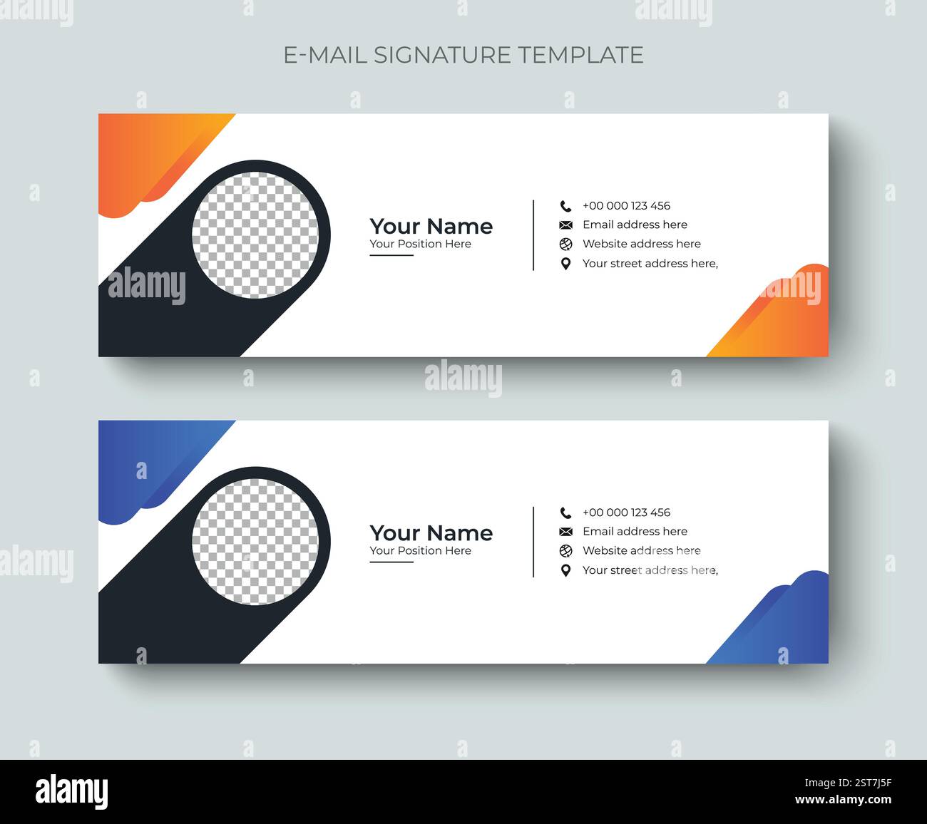 Creative colorful, minimal email signature design template for business ...
