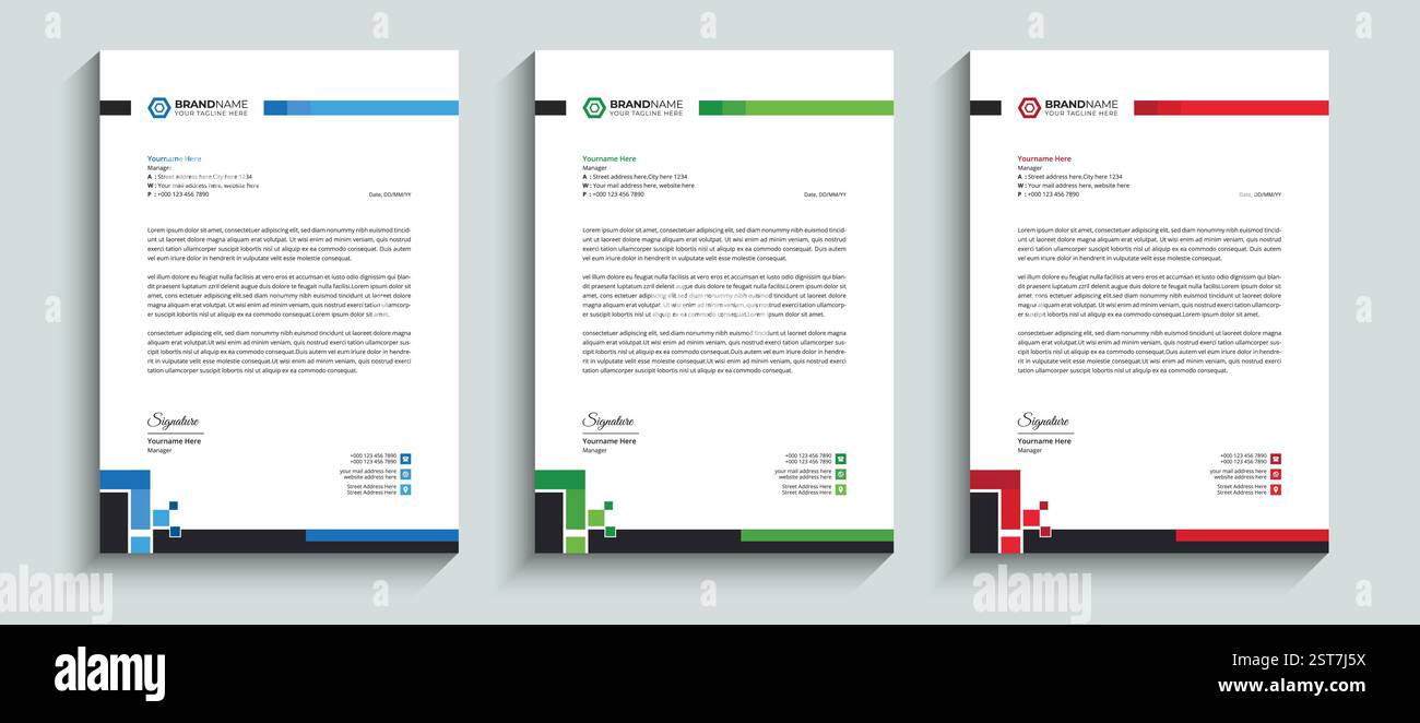 Abstract professional corporate official business letterhead template ...