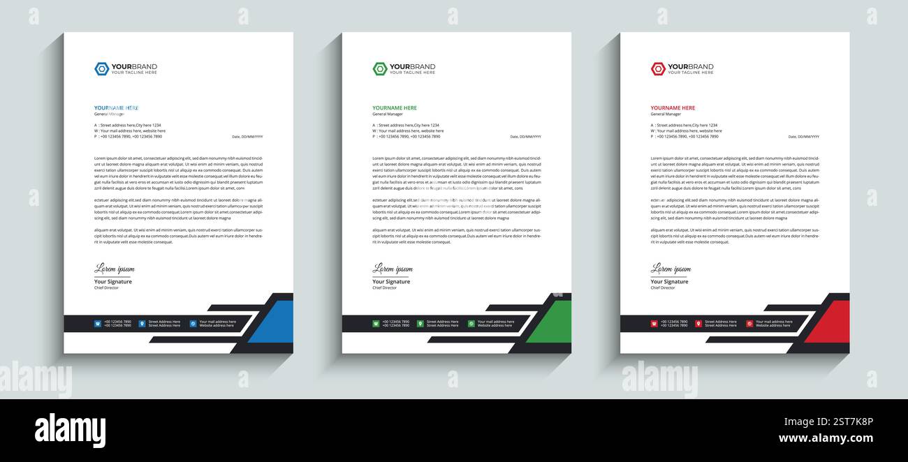 Abstract professional corporate official business letterhead layout ...