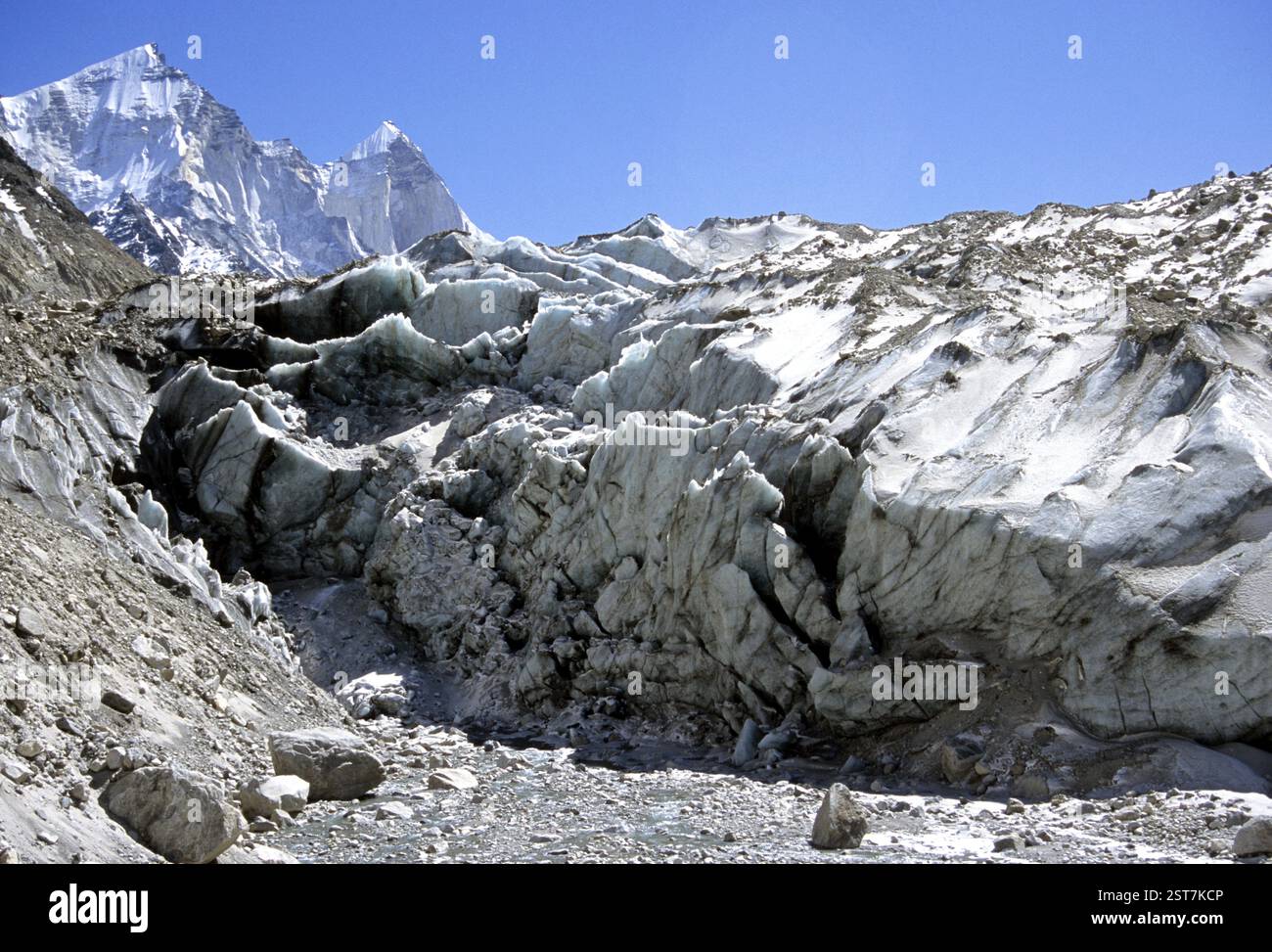 Gomukh origin of Ganges river, Himalaya, Uttranchal, India, Asia Stock ...