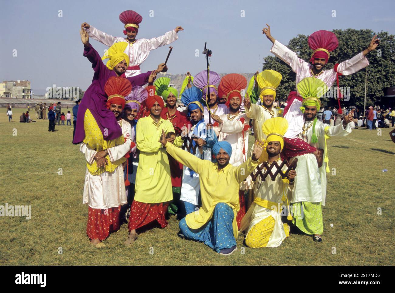 Men performing bhangra dance, folk dance, punjab, india Stock Photo - Alamy