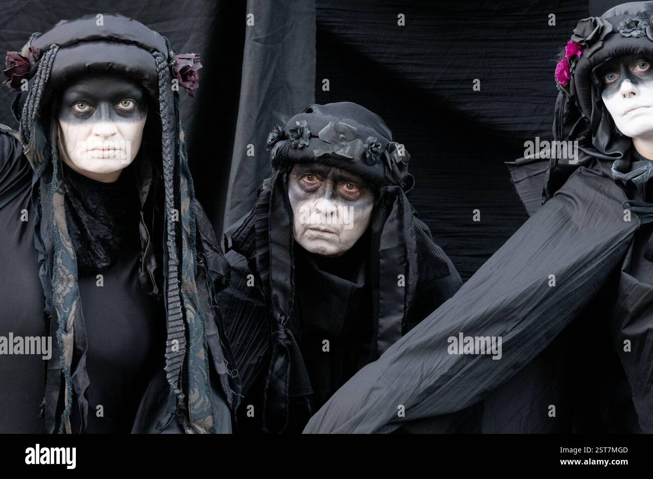 London, UK. 17 February, 2025. Members of the Oil Slickers activist ...