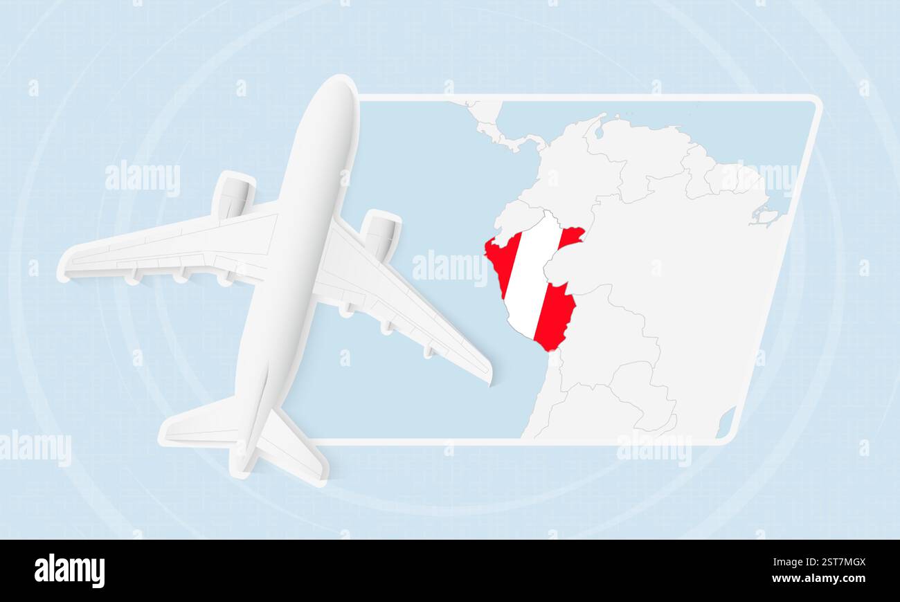 Peru aerial view map Stock Vector Images - Alamy
