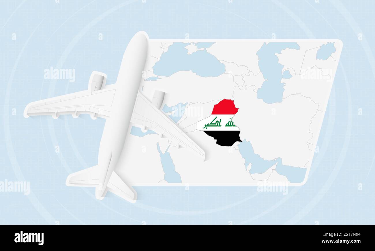 Iraq aerial view map Stock Vector Images - Alamy