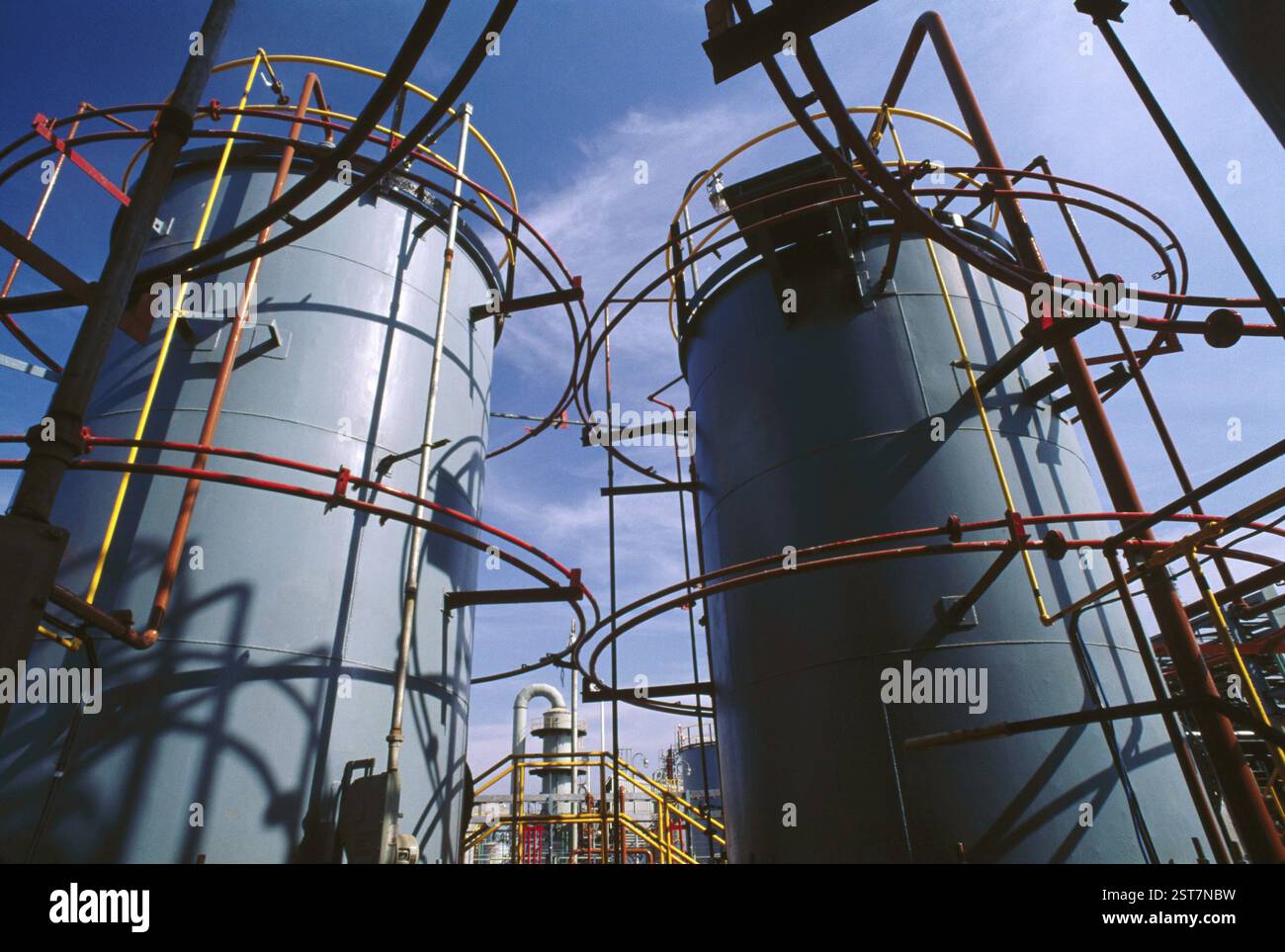 Storage tank in chemical plant, india Stock Photo - Alamy