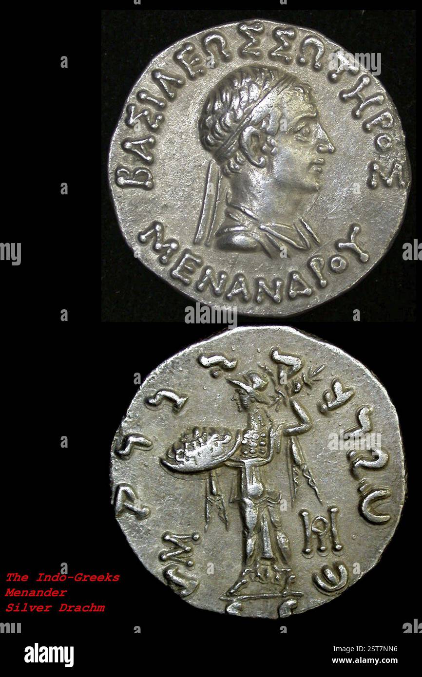 Dynasty of indo greek menander 1 coins, India, Asia Stock Photo - Alamy