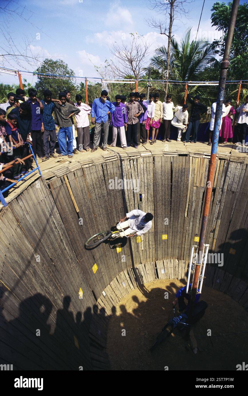 Riding in death well, Kerala, India, Asia Stock Photo - Alamy