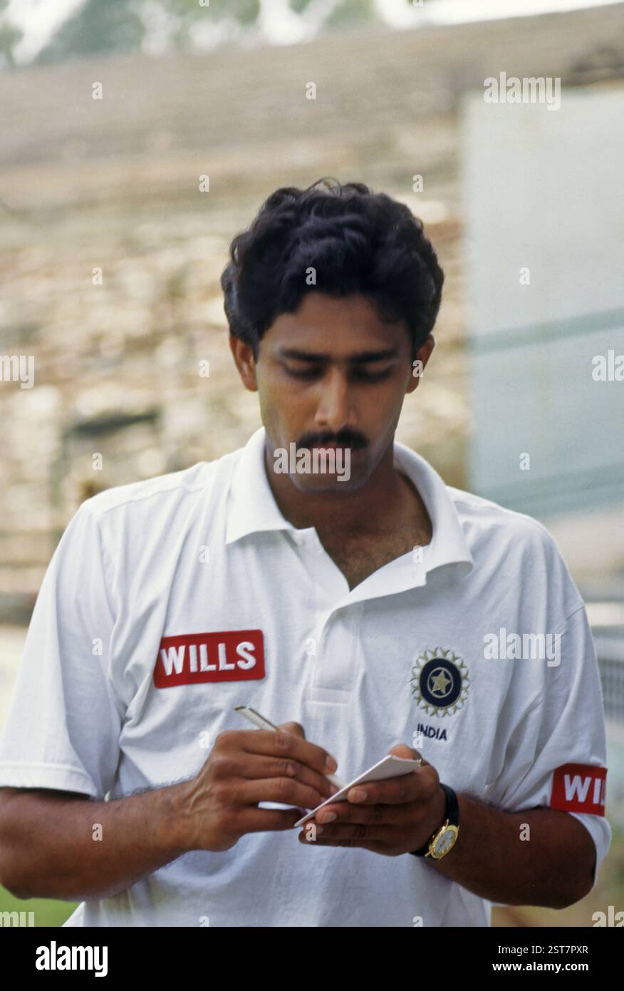 Indian cricketer anil kumble NO MR Stock Photo - Alamy