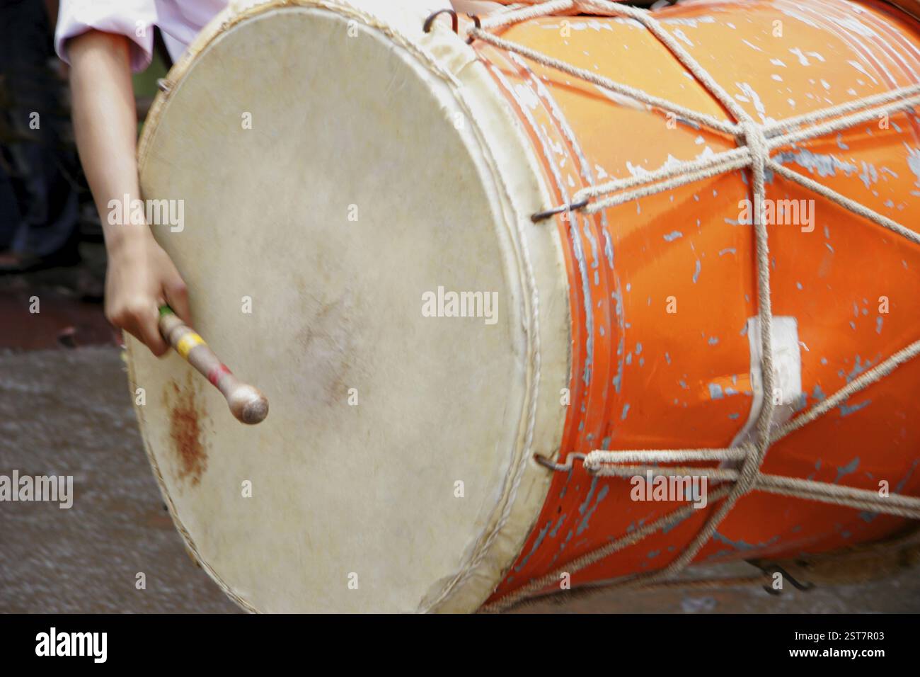 Musical Instrument Called 'Dhol' being played in the procession of ...