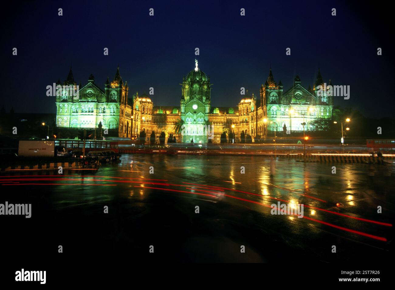 Illuminated Victoria Terminus VT now Chhatrapati Shivaji Terminus CST ...