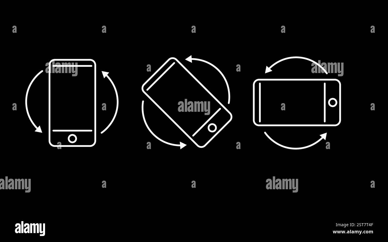 Rotate the screen Stock Vector Images - Alamy