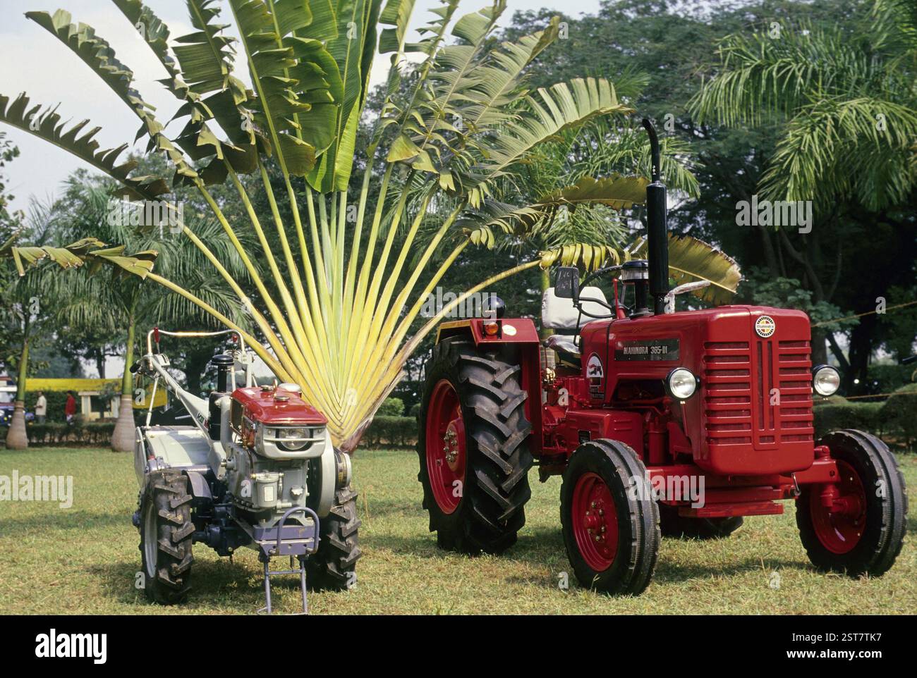 Tiller and tractor Stock Photo - Alamy
