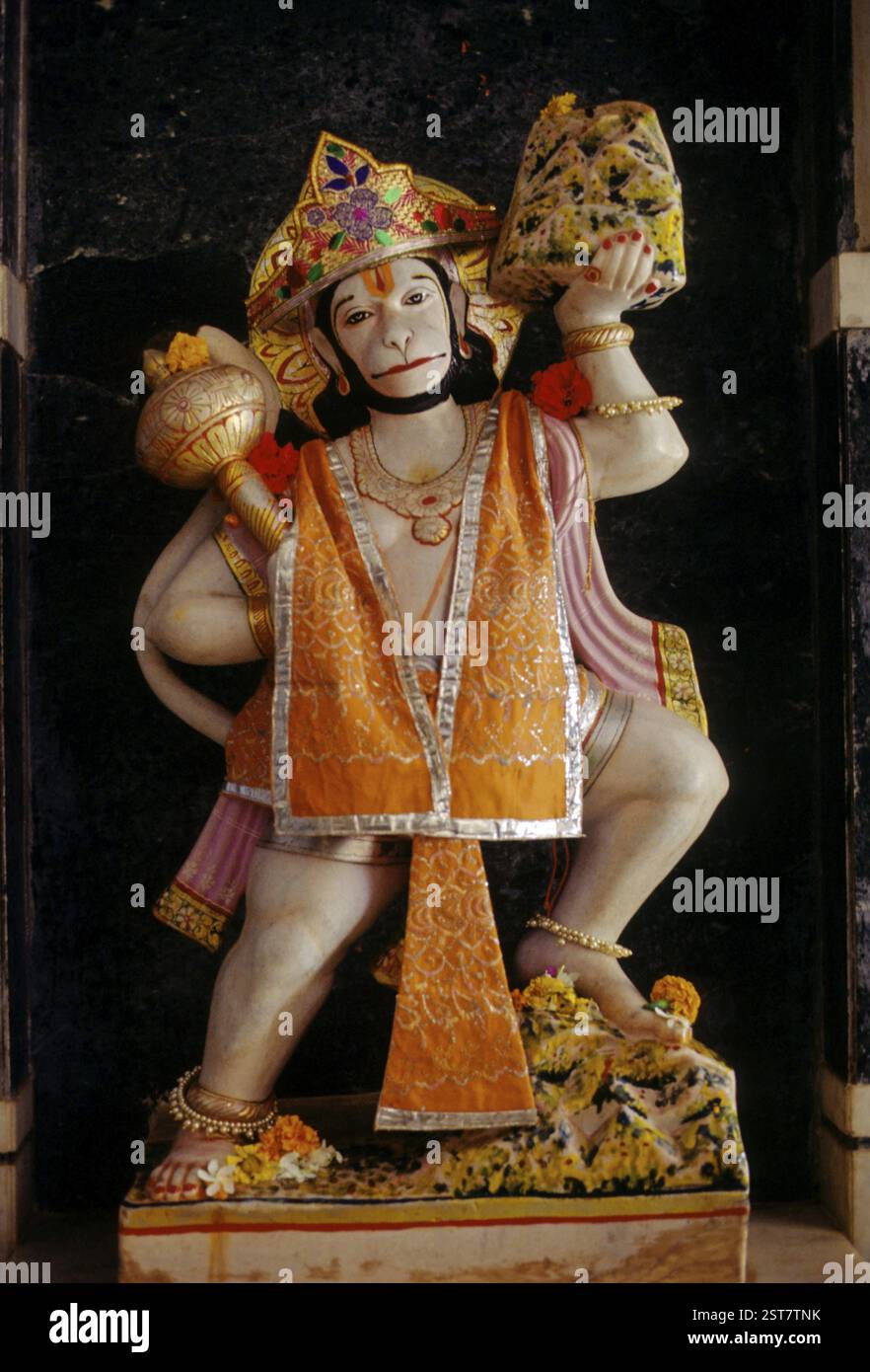 Hanuman idol in ram temple in bilimora at gujarat India, Asia Stock ...