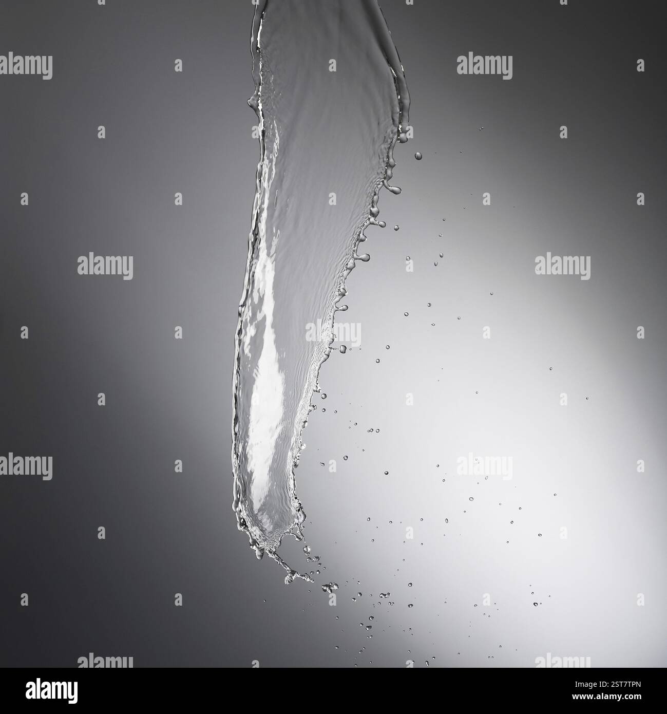 Water drop splash with grey background Stock Photo - Alamy