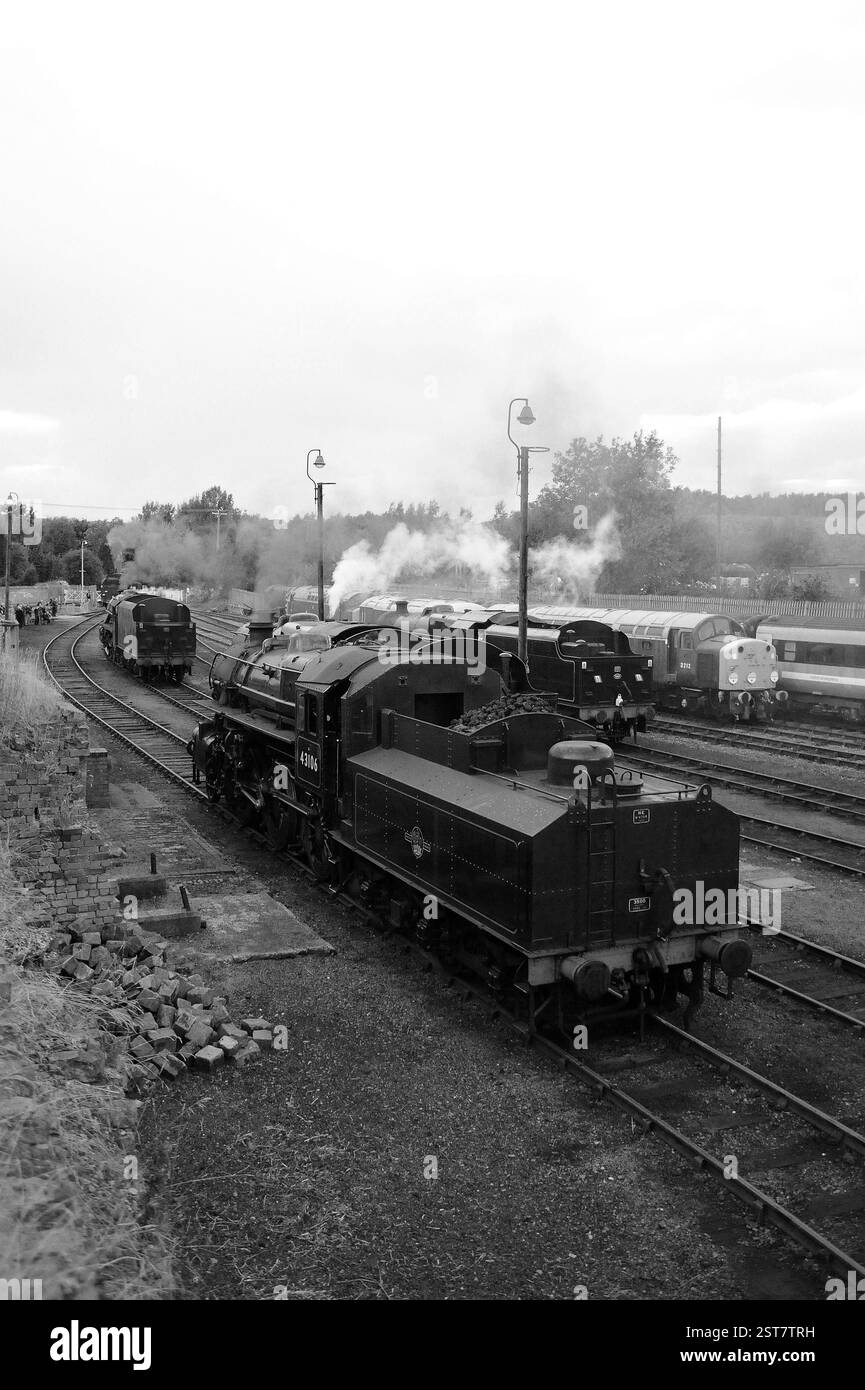 "43106" in the yard at Barrow Hill with "Leander", "45305" and "just ...