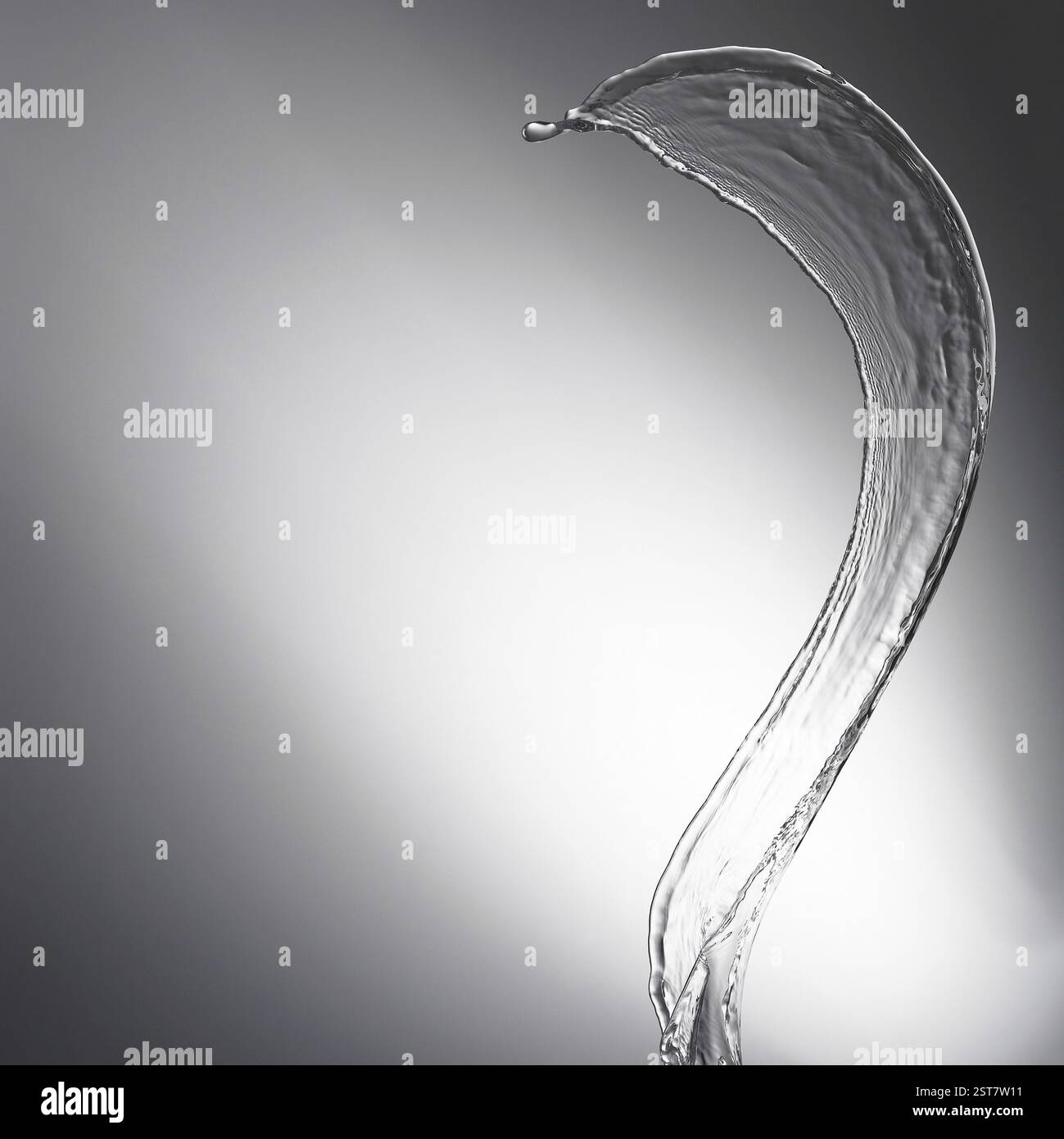 Water drop splash with grey background Stock Photo - Alamy