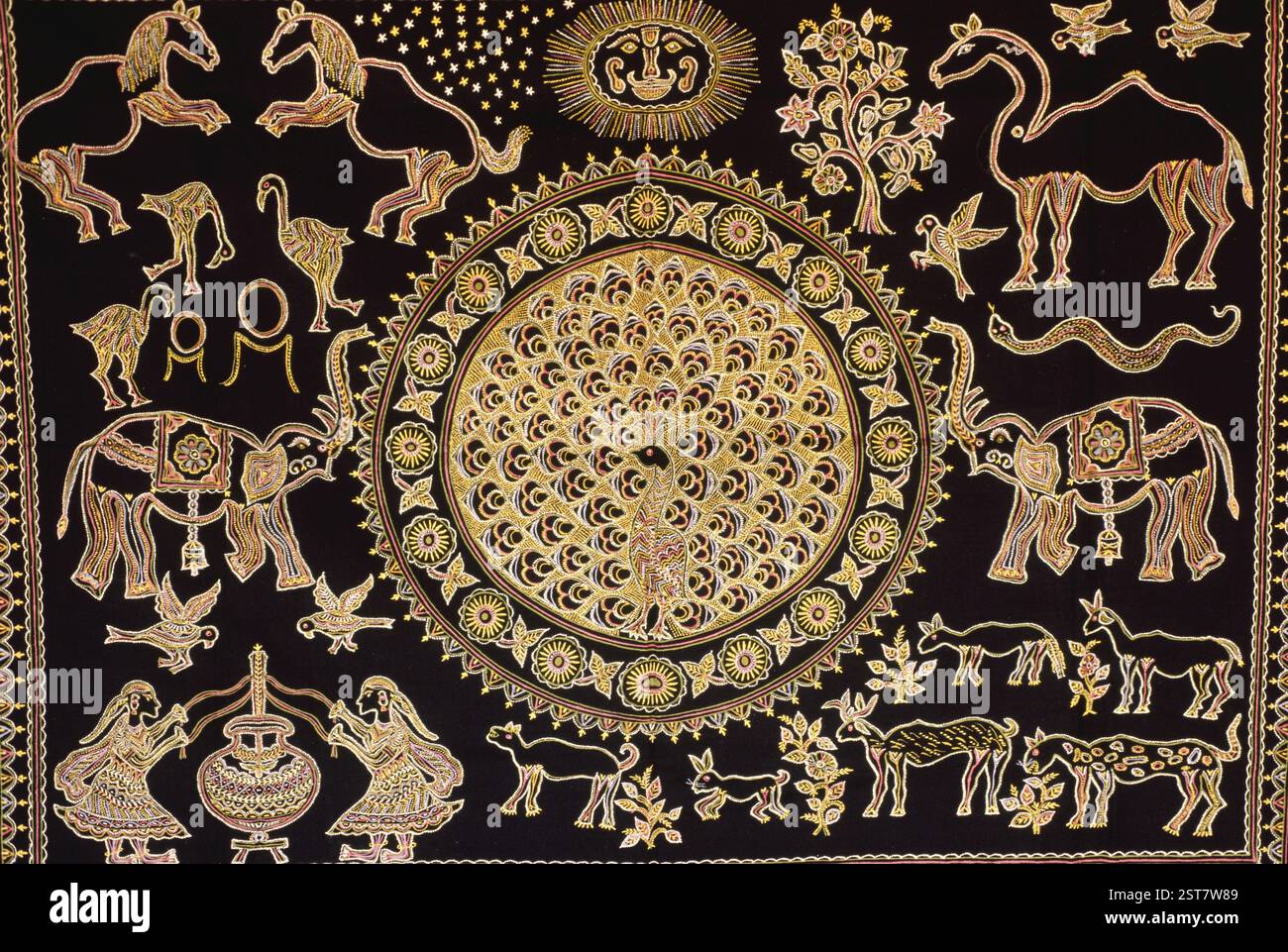 Hand made design on cloth, kutch, gujarat, india Stock Photo - Alamy