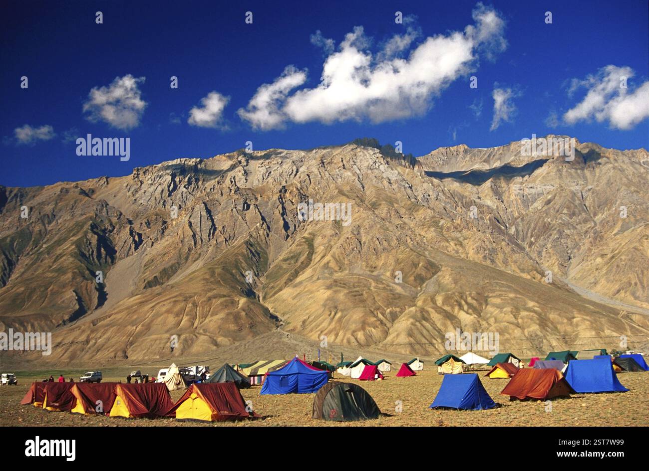 Tents colony for tourists, Kelchakra Festival, Ki Village, India, Asia Stock Photo - Alamy